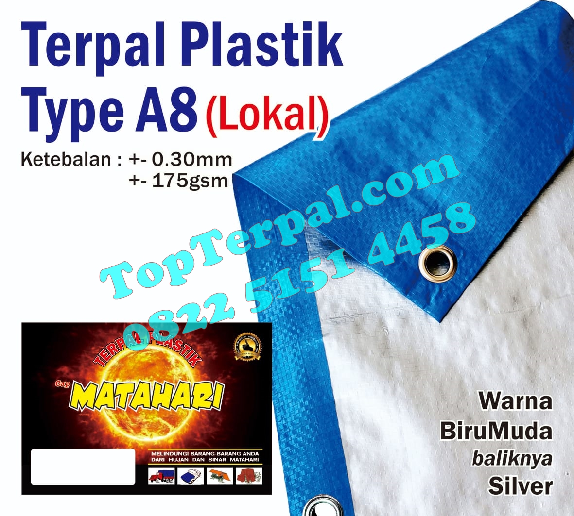 Terpal Plastik A8 Lokal Ukuran Custom Murah | Jual Terpal | TopTerpal.com